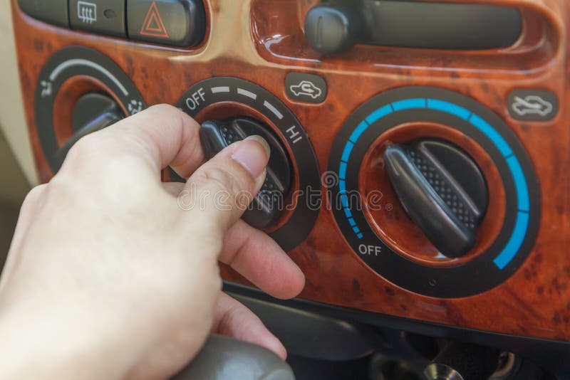 Open Switch Air Condition of the Car Stock Image - Image of ...