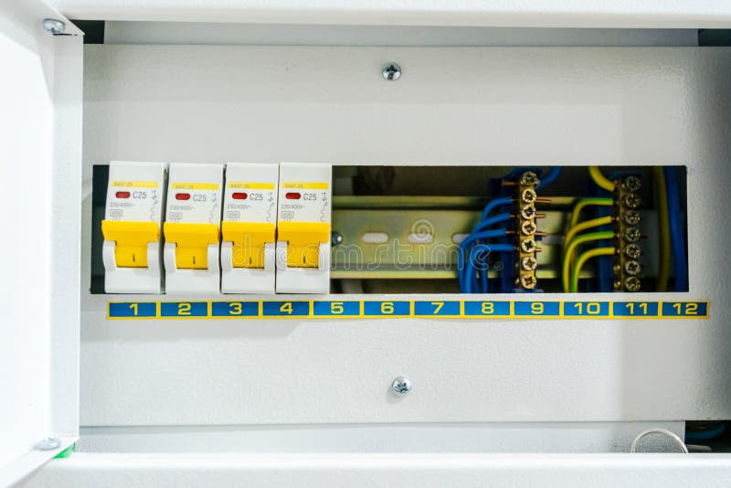 Open Switchboard or Terminal Blocks. Repair Stock Image - Image of ...