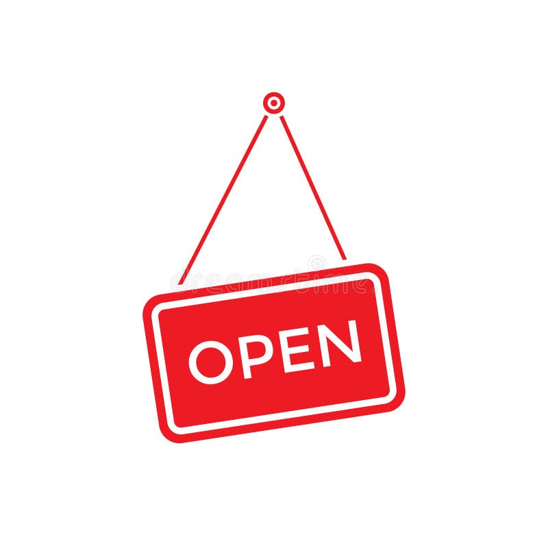 Open Tag Icon Vector in Flat Style Isolated on White Background Stock ...