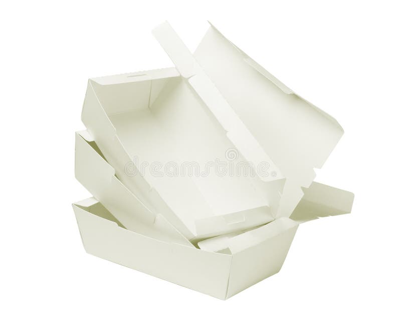 Open Takeaway Food Containers Stock Photo - Image of package, empty ...