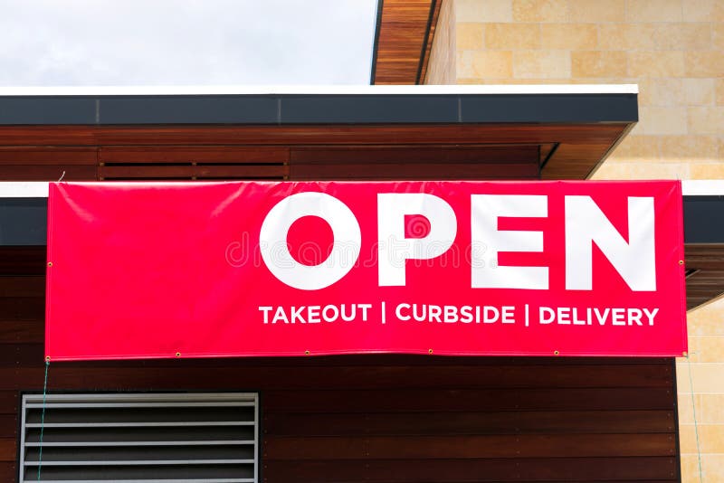 Open for Takeout, Curbside and Delivery Outdoor Advertisement Banner ...