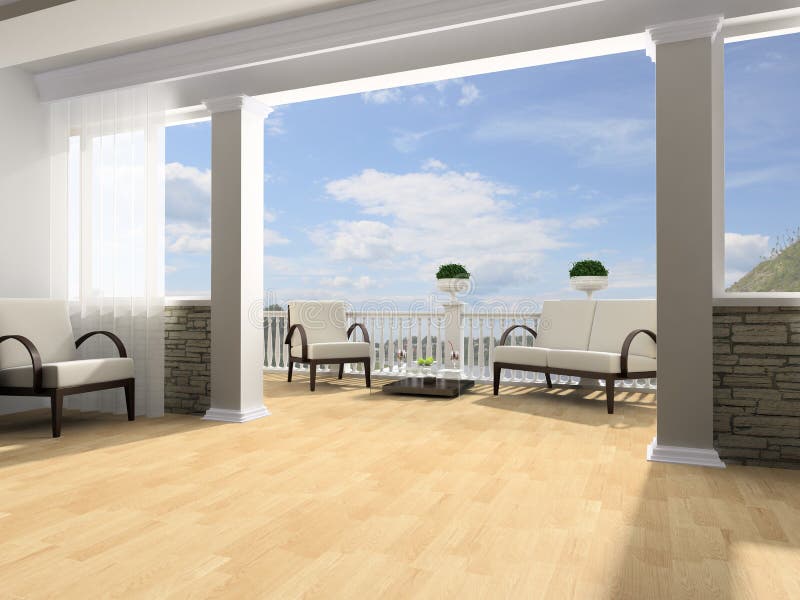 Open terrace stock illustration. Illustration of outdoors - 14902607