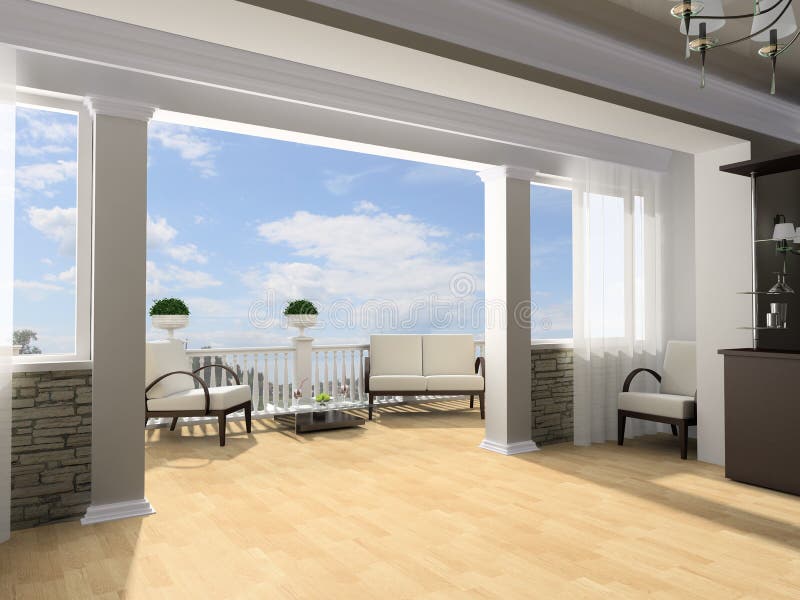 Open terrace stock illustration. Illustration of outdoors - 14902607