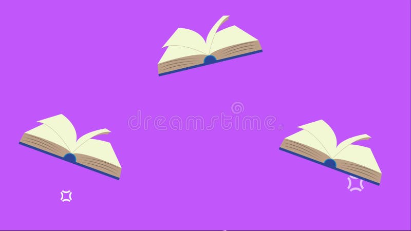 Open Text Books Pattern Literacy Animation Stock Video - Video of ...
