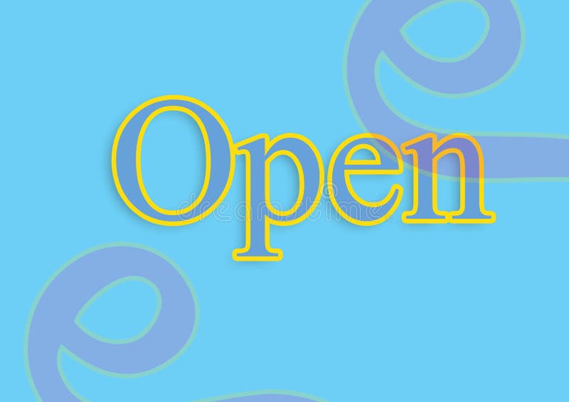 Open text template design stock vector. Illustration of open - 220448985