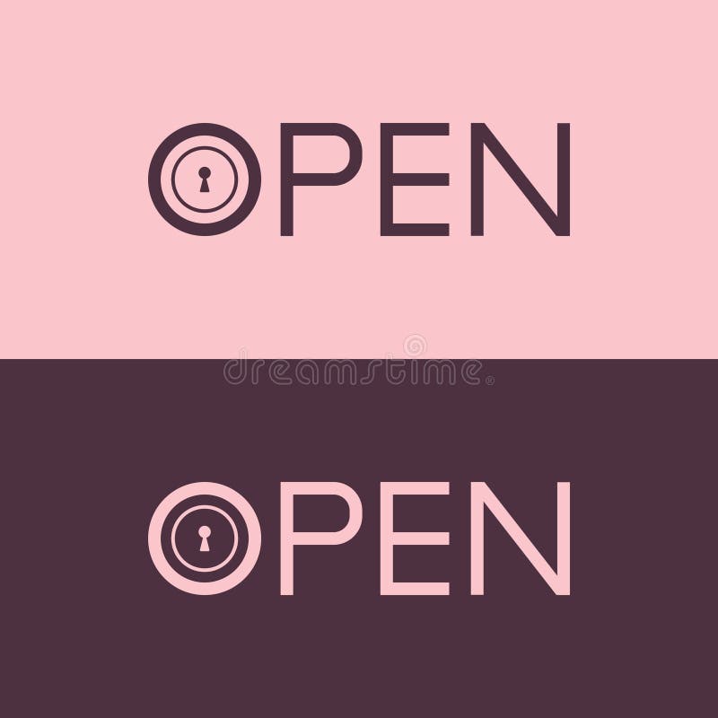 Open Text Typography Logo Design Concept Stock Vector - Illustration of ...