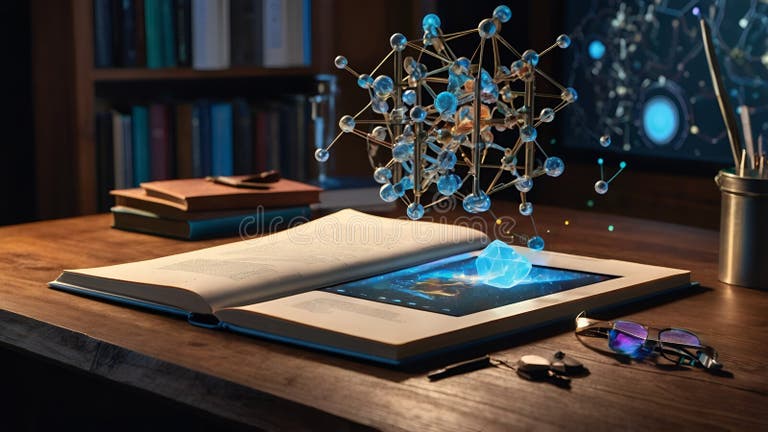 Open Textbook with Glowing Augmented Reality Elements in Interactive ...