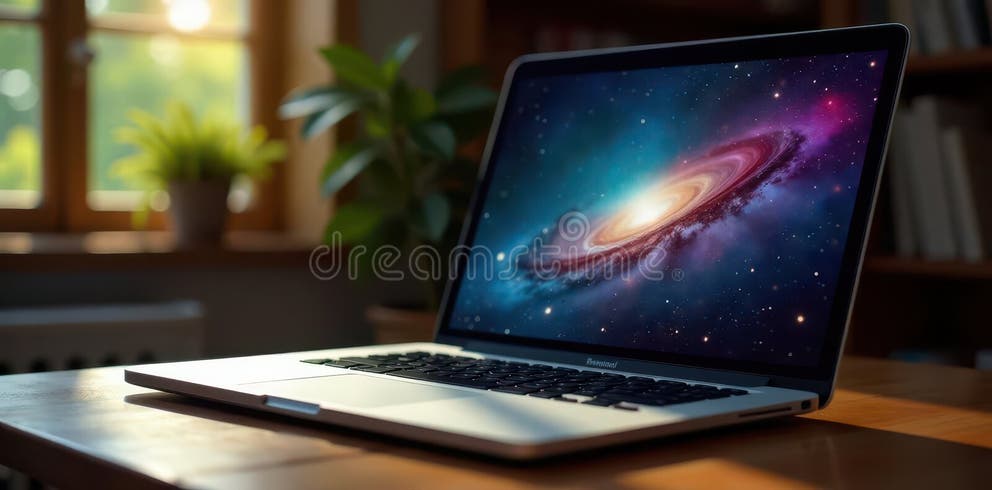 Open Textbook with Laptop Displaying Educational Video, Knowledge, Self ...