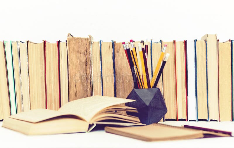 Open Textbook, Notebook, Stack of Books Education Back To School ...