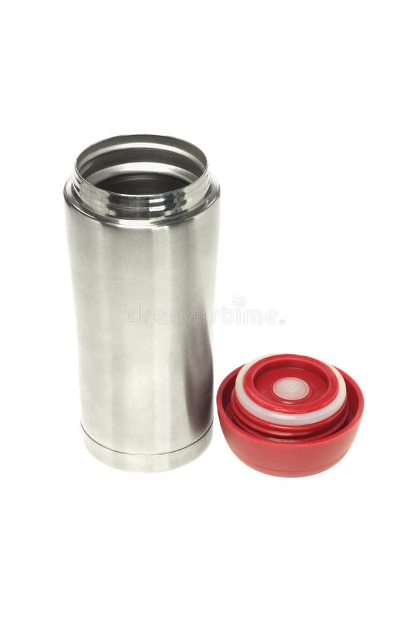 Open Thermos Flask stock photo. Image of metallic, drink - 23686442
