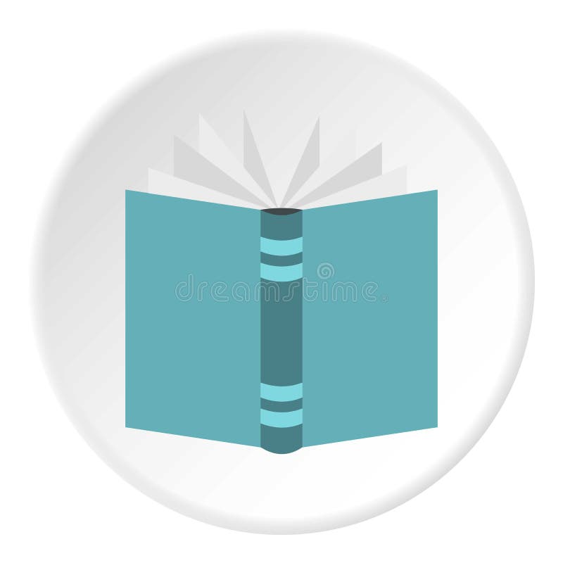 Open Thick Book Icon Circle Stock Vector - Illustration of publish ...