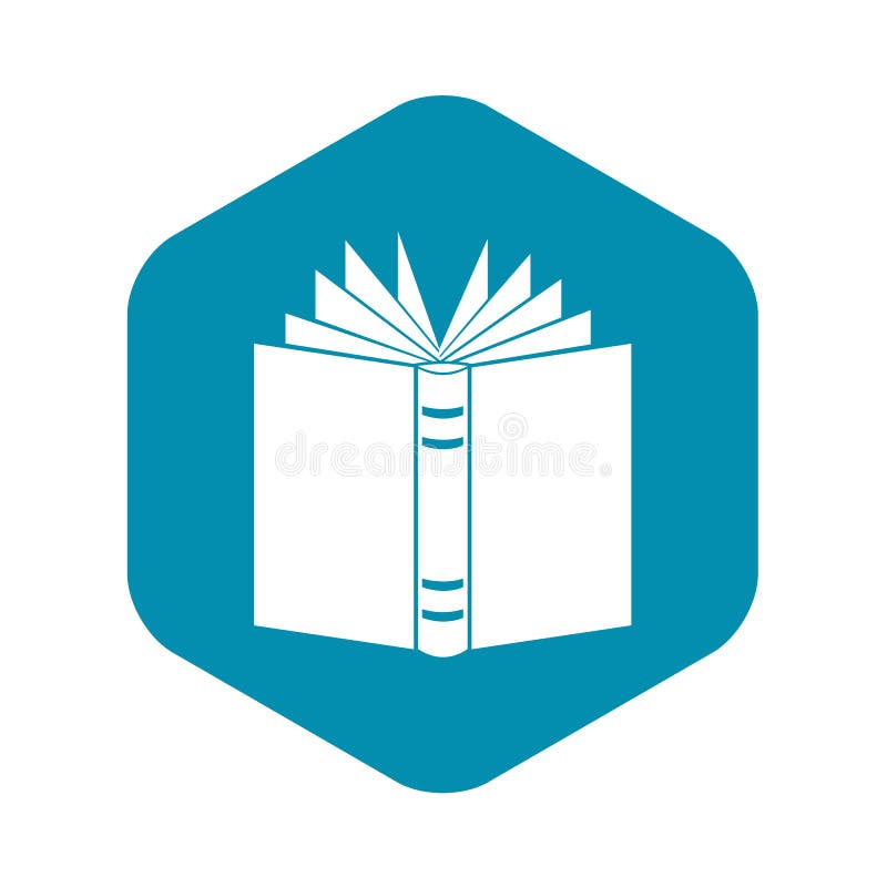Open Thick Book Icon, Simple Style Stock Vector - Illustration of ...