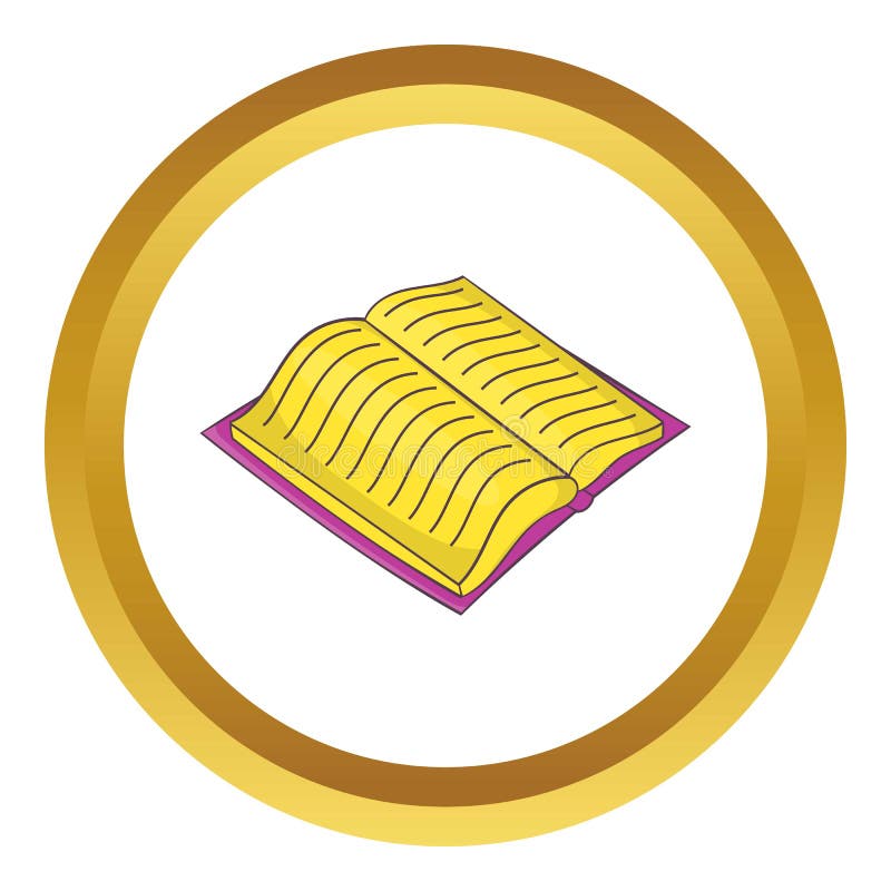 Open Thick Book Icon, Monochrome Style Stock Vector - Illustration of ...