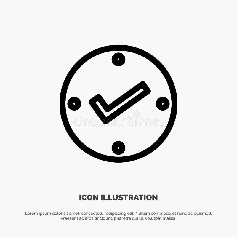 Open, Tick, Approved, Check Abstract Circle Background Flat Color Icon ...