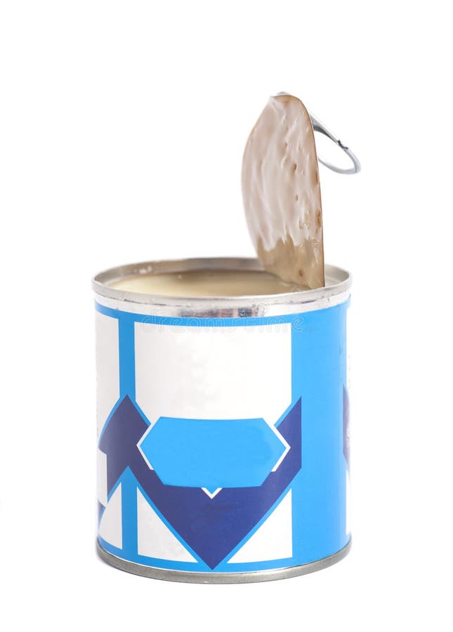 Open Tin Can with Condensed Milk Stock Image - Image of milk, condensed ...