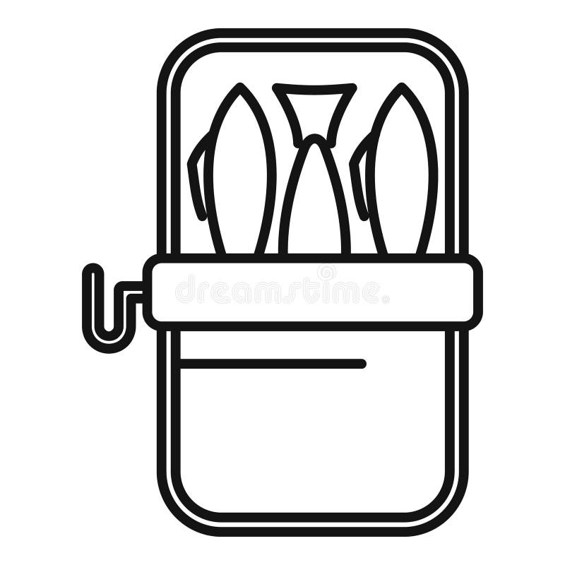 Open Tin Can Full of Sardines with Key for Opening Stock Vector ...
