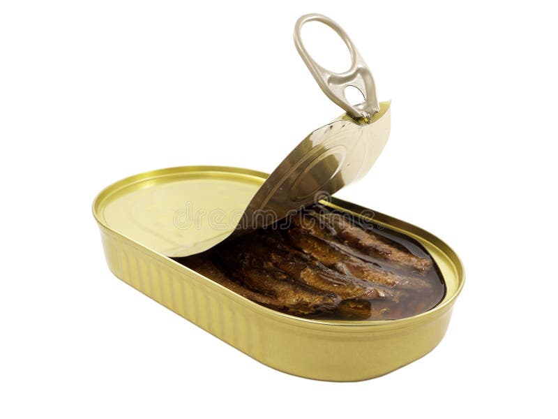 Open tin can stock photo. Image of full, isolated, closeup - 69124580