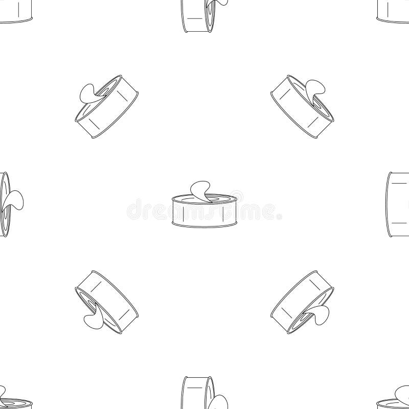 Open Tin Can Pattern Seamless Stock Illustrations – 119 Open Tin Can ...