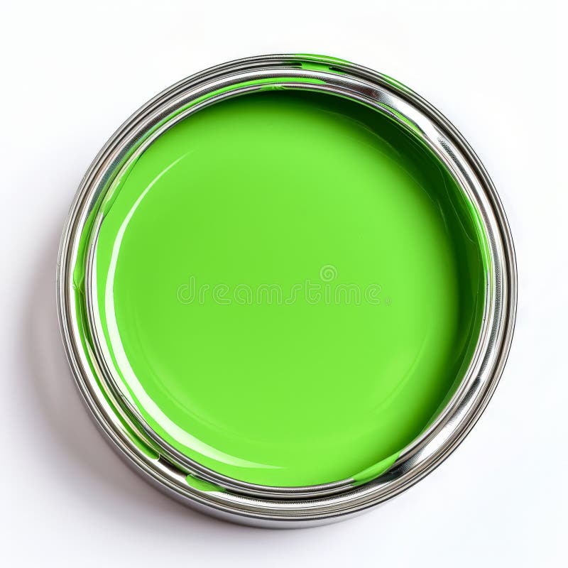 An Open Tin Can Reveals Bright Green Paint, Inviting Creativity and ...