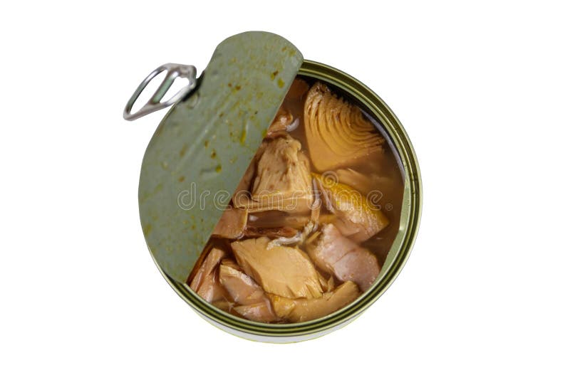 Open Tin Can of Tuna Fish Isolated on White Background Stock Image ... Open Tin Can of Tuna Fish Isolated on White Background Stock Image ...