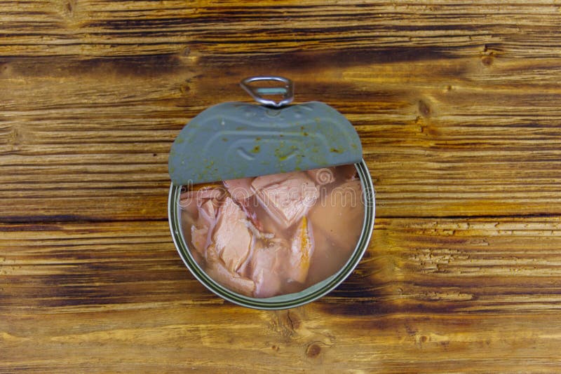 Open Tin Can of Tuna Fish Isolated on White Background Stock Image ...