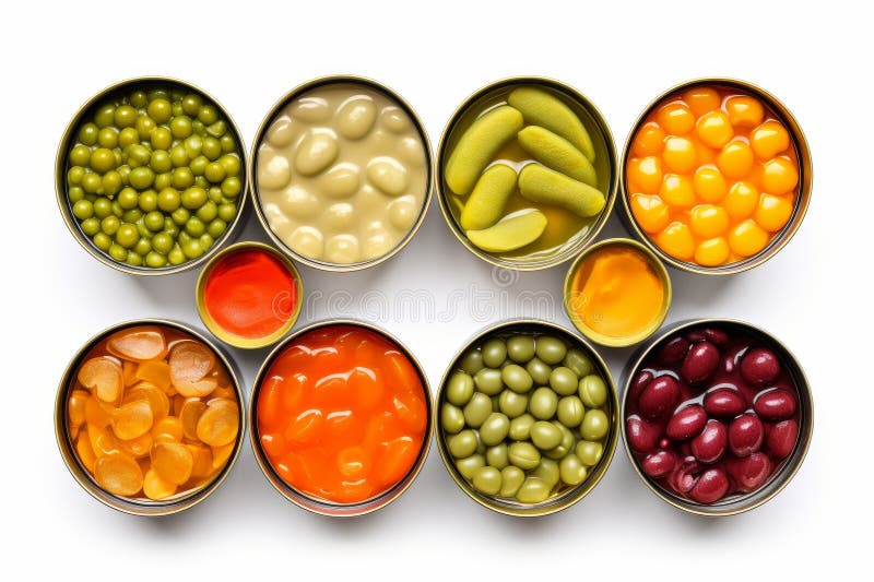 Open Tin Cans with Food Cream. Generate Ai Stock Image - Image of ...