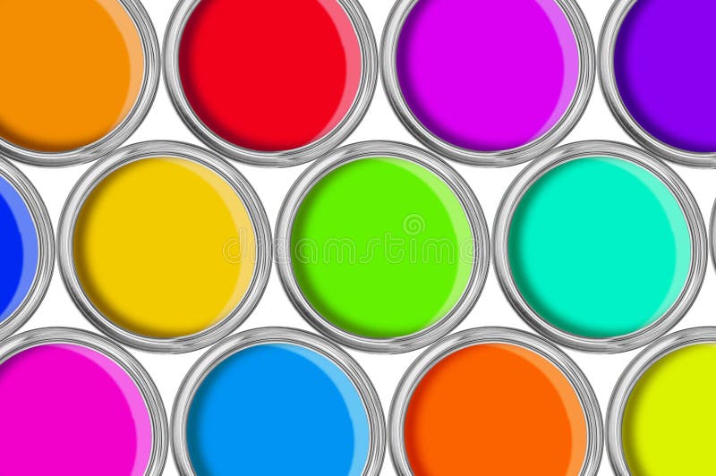 Paint cans stock photo. Image of secondary, multicolored - 41677216