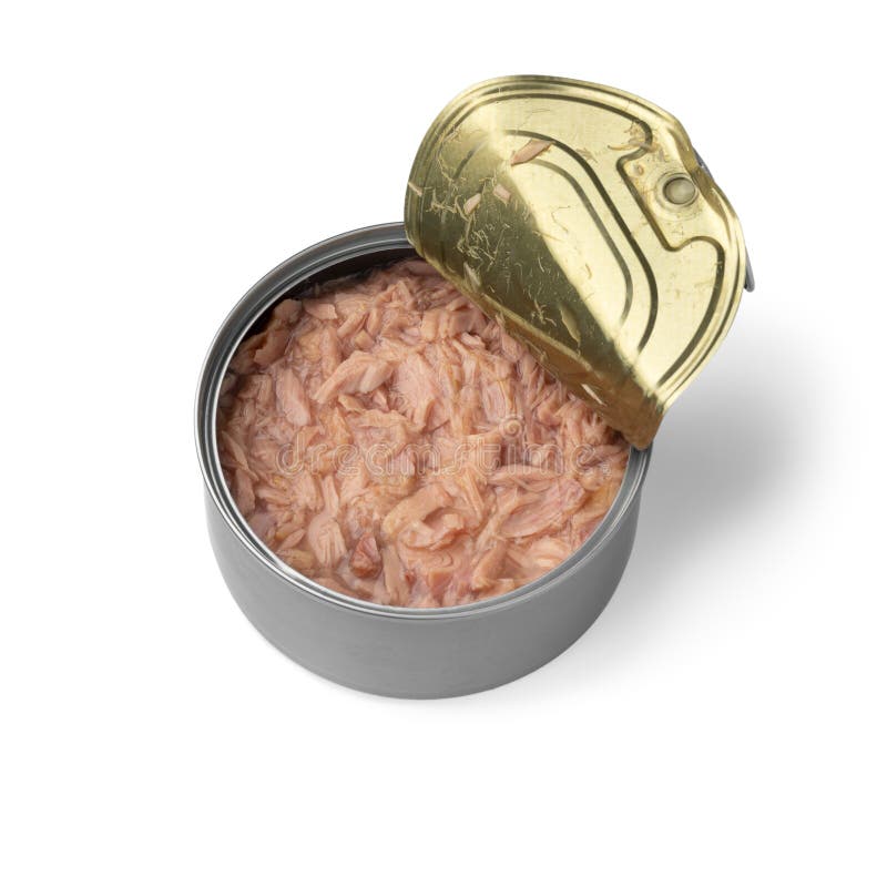 Open Tin with Tuna Meat Isolated on White Background Stock Image ... Open Tin with Tuna Meat Isolated on White Background Stock Image ...