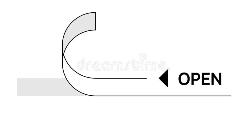 OPEN TO HERE Perforated Pull Tabs Stock Vector - Illustration of linear ...