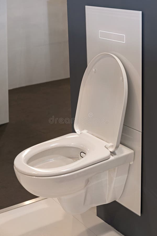 Open Toilet Bowl Isolated on White Background Stock Photo - Image of ...