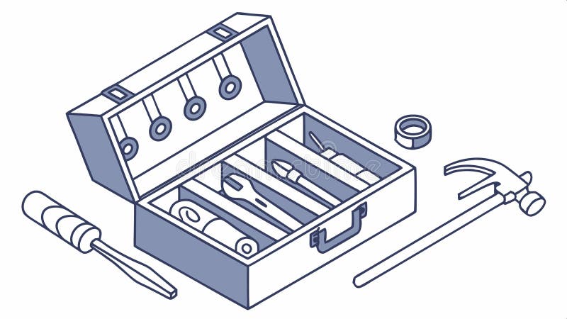 Open Toolbox with Essential Hand Tools Inside, Vector Design Generative ...