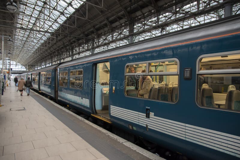 Open Train Door at the Piccadilly Train Station at Manchester England 8 ...