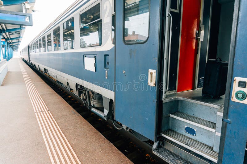 Open Train Door at Platform Stock Photo - Image of daylight, daytime ...