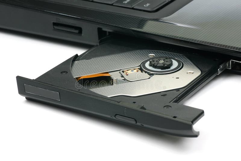 Open tray of a laptop stock photo. Image of optical, stick - 11317194