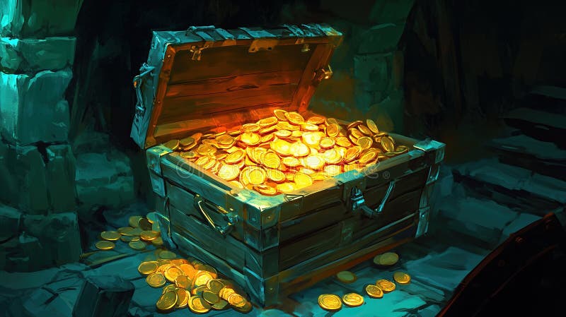 Treasure box stock photo. Image of gold, necklace, crate - 332232926
