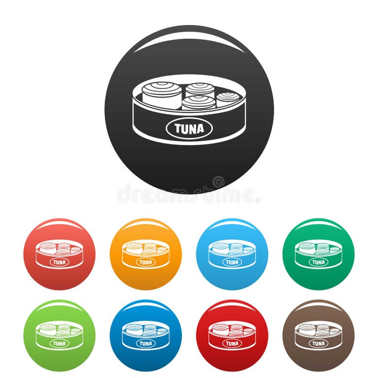 Open Tuna Can Icon, Simple Style Stock Vector - Illustration of ...