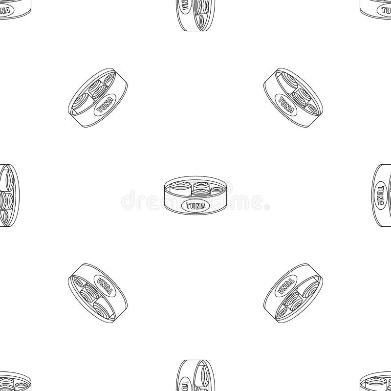 Open Tuna Can Icon, Simple Style Stock Illustration - Illustration of ...