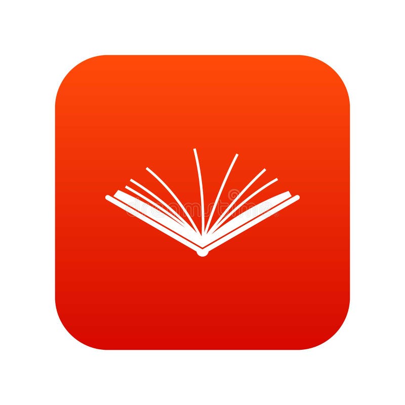 Open Tutorial Icon Digital Red Stock Vector - Illustration of ...