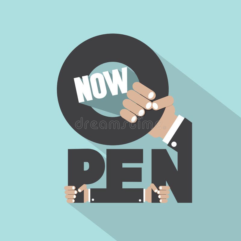 Open Typography Symbol Design Stock Vector - Illustration of business ...