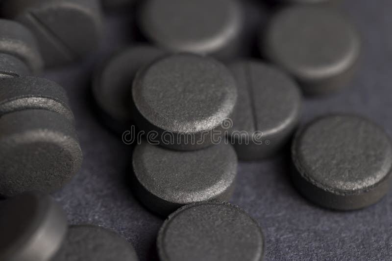 Open and Unpacked Tablets of Black Color Close-up Stock Photo - Image ...