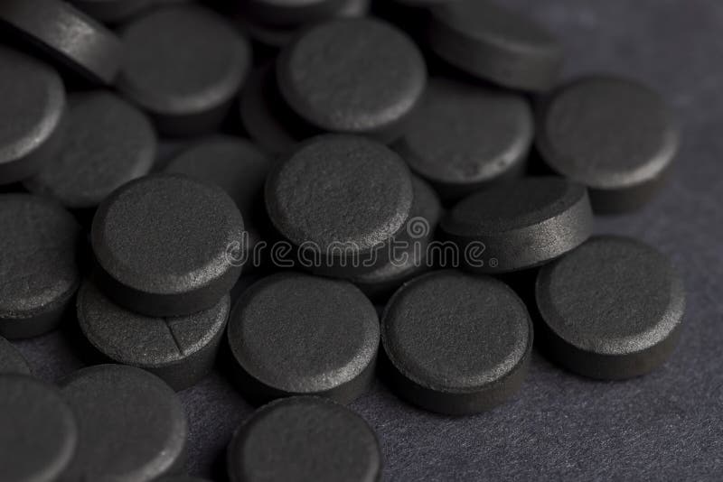 Open and Unpacked Tablets of Black Color Close-up Stock Photo - Image ...