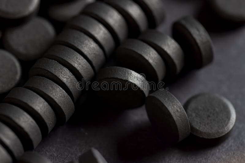 Open and Unpacked Tablets of Black Color Close-up Stock Photo - Image ...