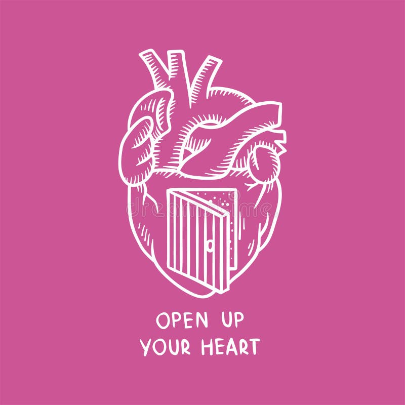 Open Up Your Heart Illustration Stock Illustration - Illustration of ...