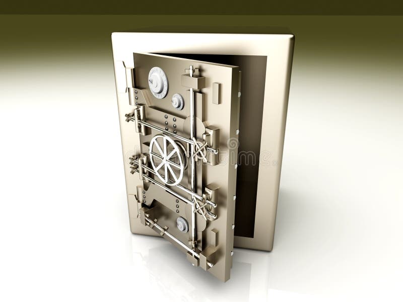 Open Vault stock illustration. Illustration of render - 72744769