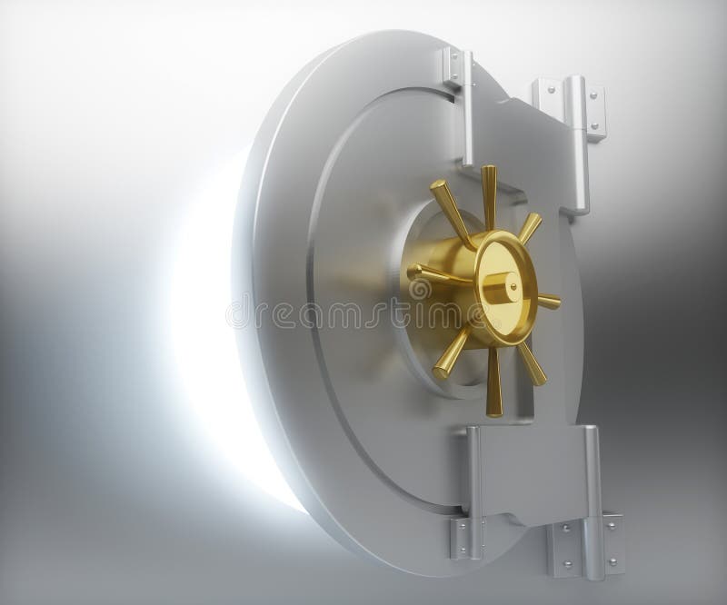 Open vault stock illustration. Illustration of password - 1358289