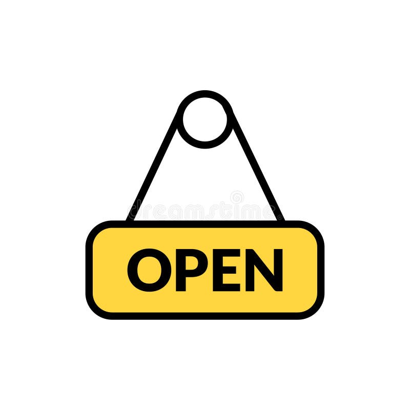 Open vector icon stock illustration. Illustration of symbol - 146653410