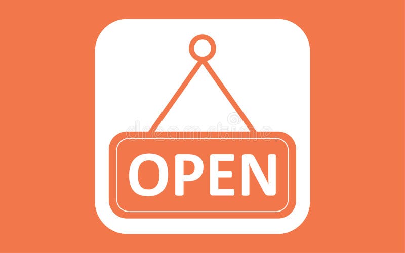Open Vector Icon Sign Symbol Stock Vector - Illustration of computer ...