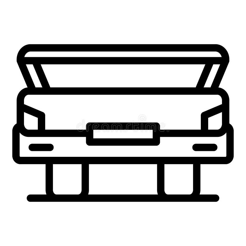 Car with Open Boot Icon, Outline Style Stock Vector - Illustration of ...