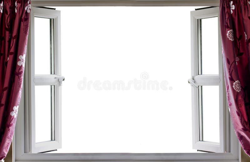 Open Venster Witte Achtergrond Stock Afbeelding - Image of open ...