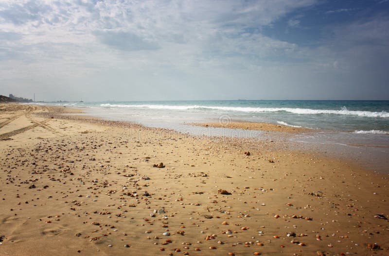 Open view of beach shore stock image. Image of stormy - 36030445